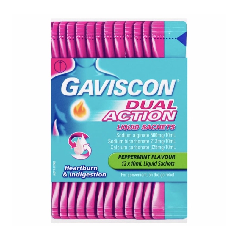 Jual Gaviscon dual action fast acting Gerd relief sachets maag lambung ...