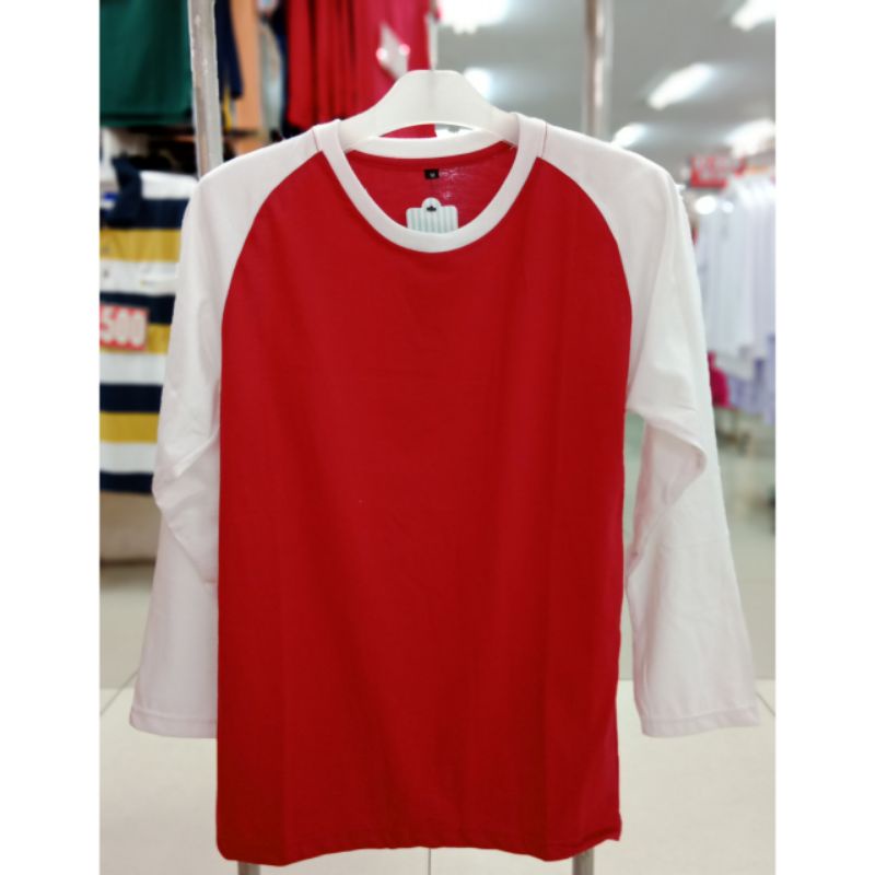 Jual Kaos Agustusan NKRI HUT RI 77 / Kaos Unisex Dewasa Reglan Polos Merah Putih Edisi ...