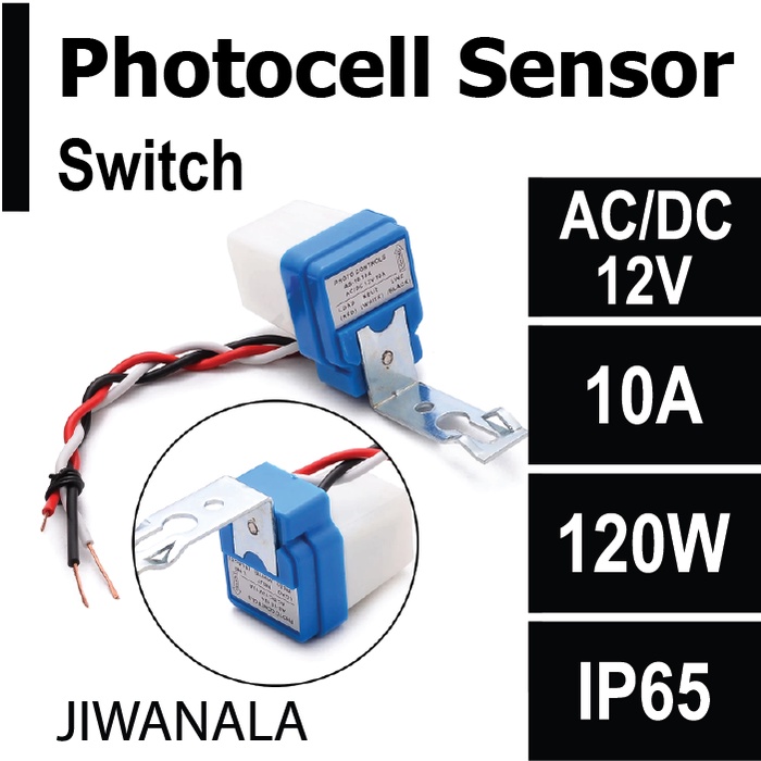 Jual PhotoCell Switch Saklar Sensor Cahaya 10A 12V AC/DC IP65 ...