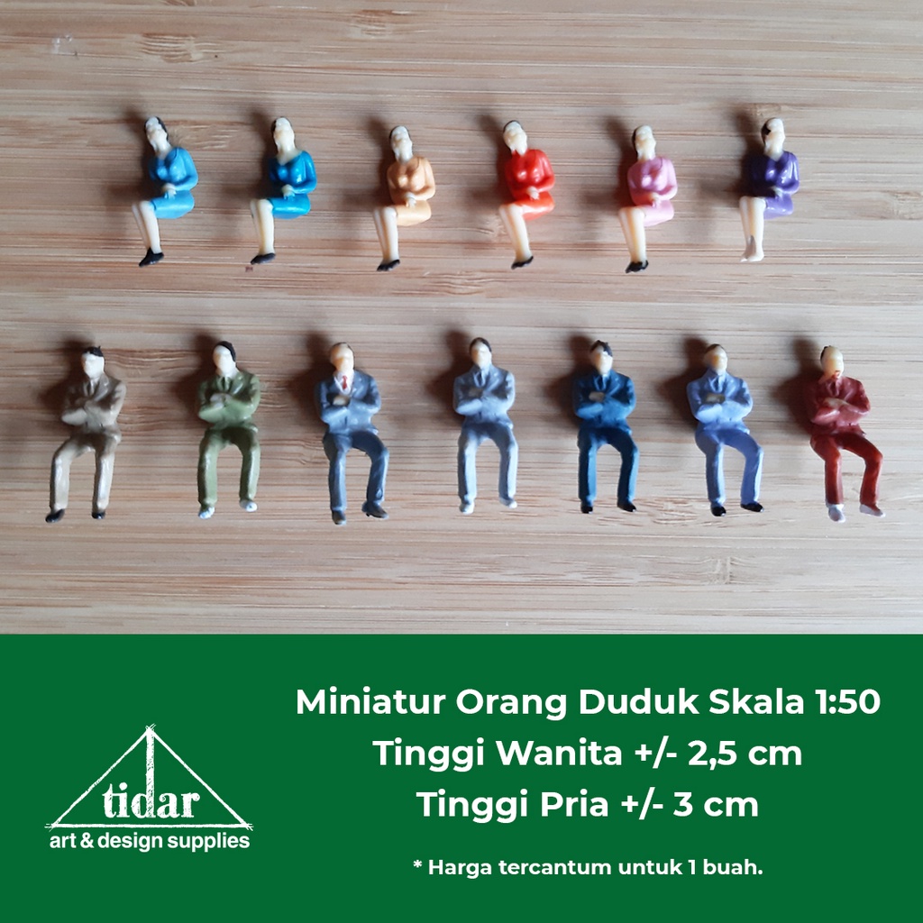 Jual Miniatur Manusia Duduk Skala 1:50 - Figure - Maket Orang Warna ...