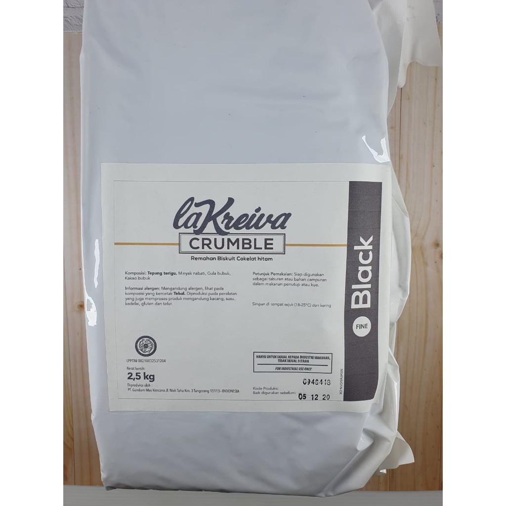 Jual La Kreiva Black Crumble Fine 2.5 KG / Remahan Biskuit | Shopee ...