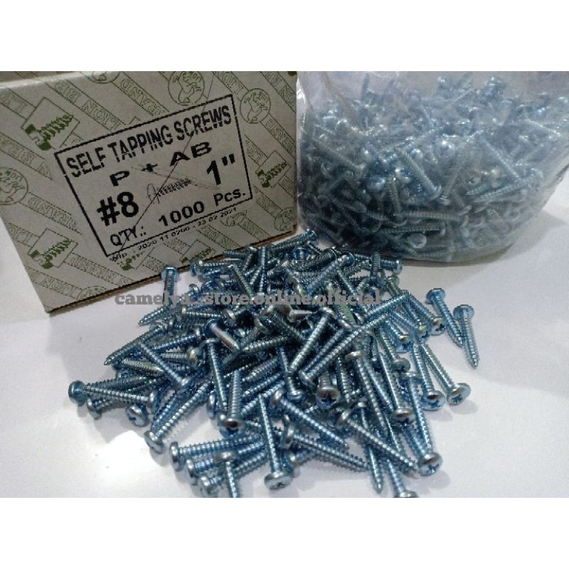Jual Sekrup Tapping/Self Tapping Screw P+AB #8x1"(2,5cm) | Shopee Indonesia