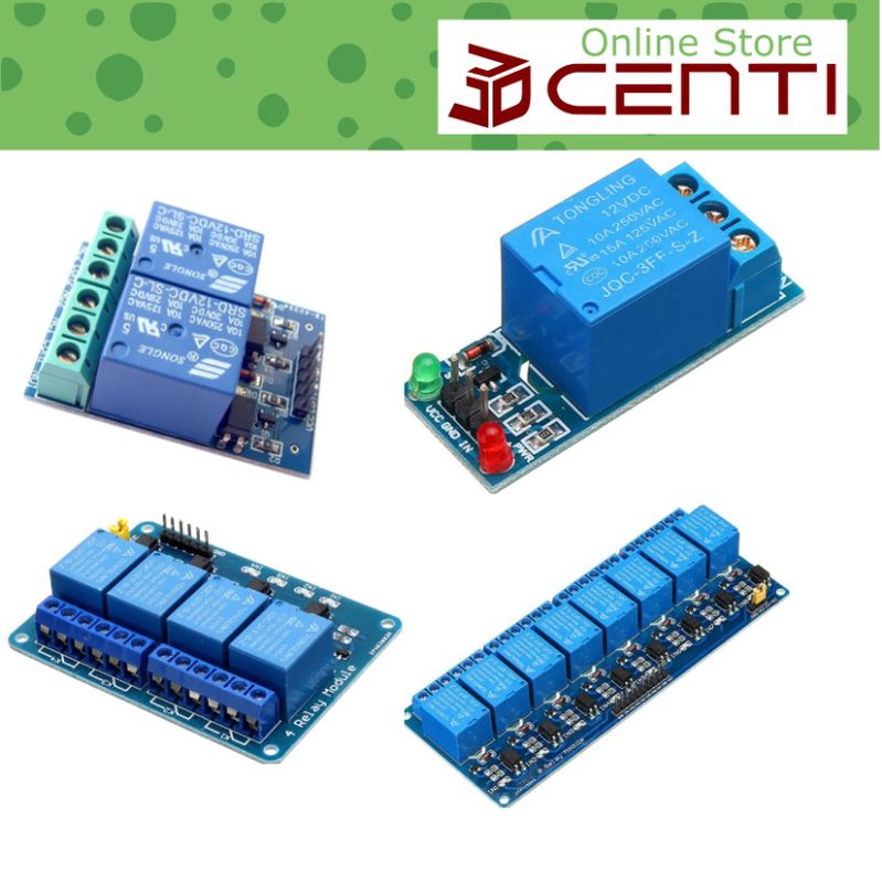 Jual Relay 5V 12V 24V 1 2 4 8 Channel Arduino Module 5 12 24 V Low ...