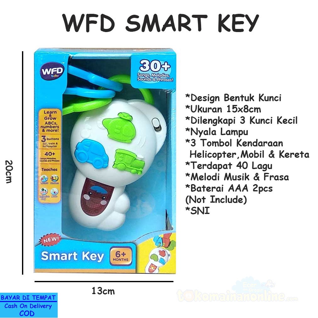 Jual MAINAN ALAT MUSIK BAYI BENTUK KUNCI WFD SMART KEY - NB-03644/0612 ...