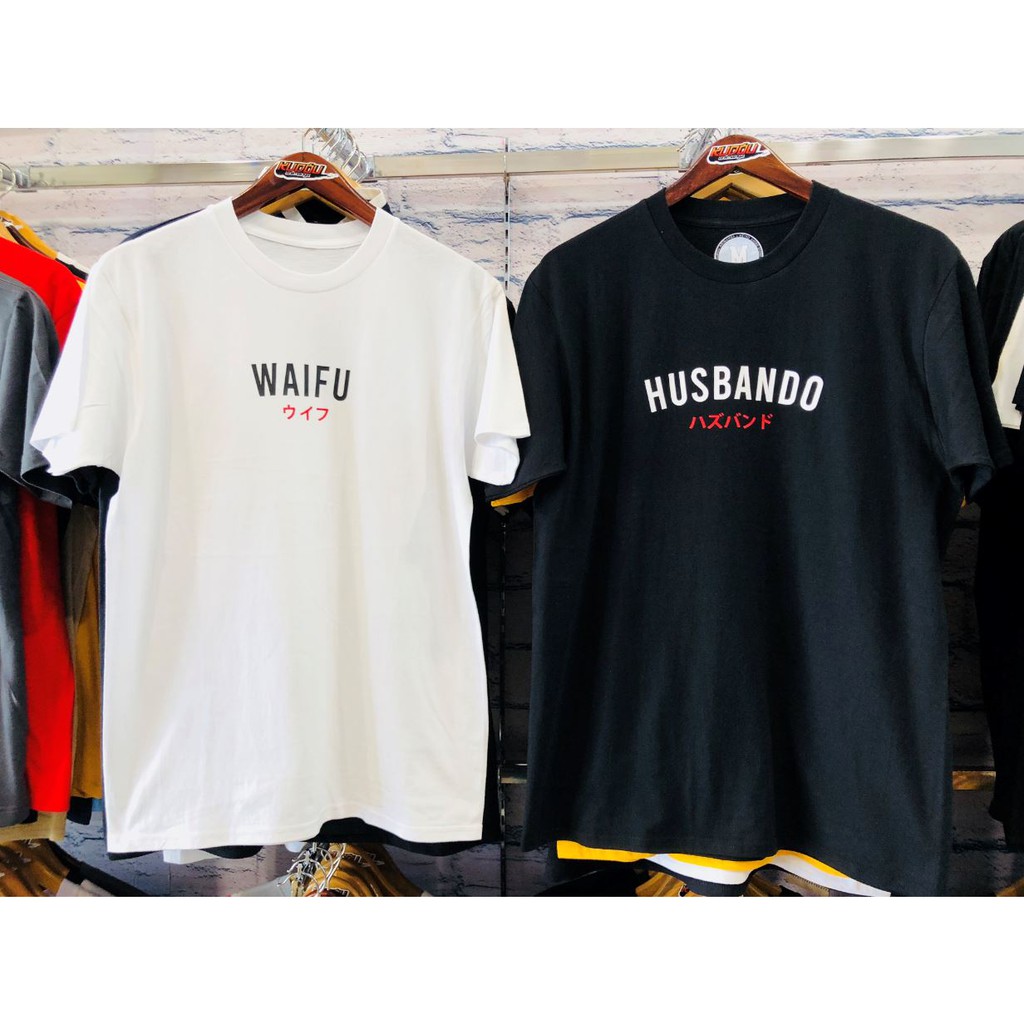 Jual Tshirt Husbando Kanji Black Kaos Couple Wibu Otaku Style Japanese ...