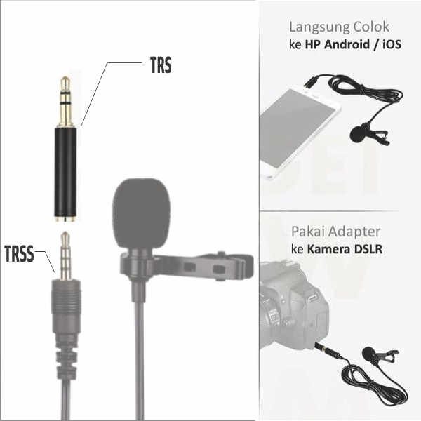 Jual Adapter TRRS to TRS 4 Pin to 3 Pin 3 5mm Converter Mic Camera DSLR ...