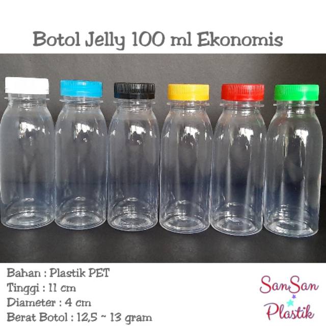 Jual Botol Jelly 100 ml Ekonomis / Botol Zam Zam 100 ml / Botol Puding ...
