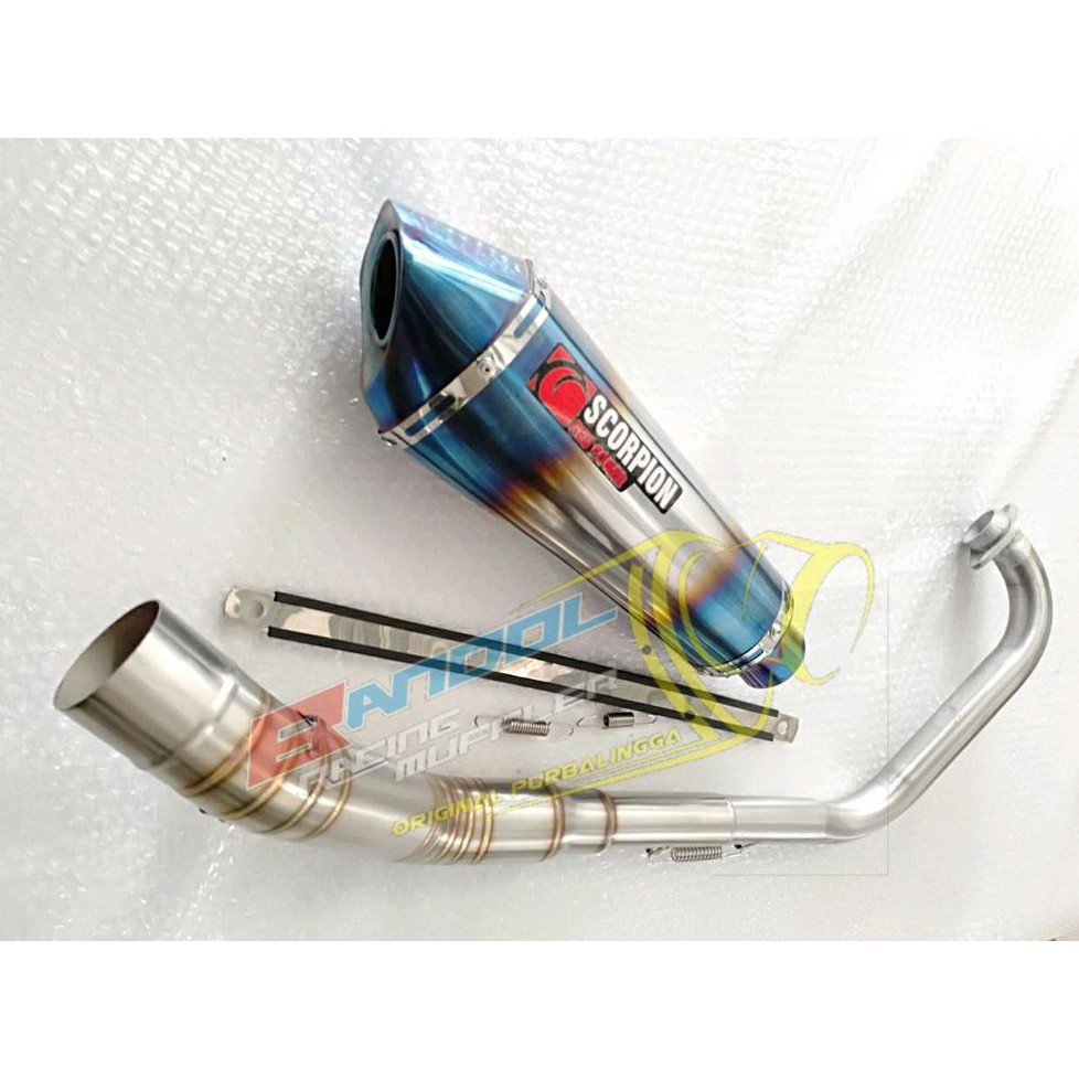 Jual Knalpot Scorpion Biru Byson | Shopee Indonesia
