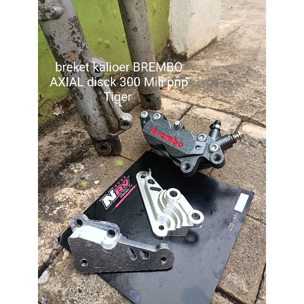 Jual breket kaliper Brembo axial disck 300 Mili pnp shock depan Tiger ...