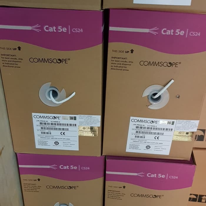 Jual Cable / Kabel UTP Cat.5E AMP TE COMMSCOPE 6-219590-2 GRAY Original ...
