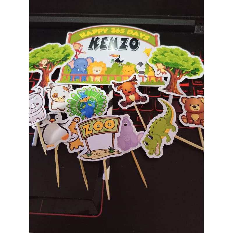 Jual topper zoo kebun binatang v2 hiasan kue | Shopee Indonesia
