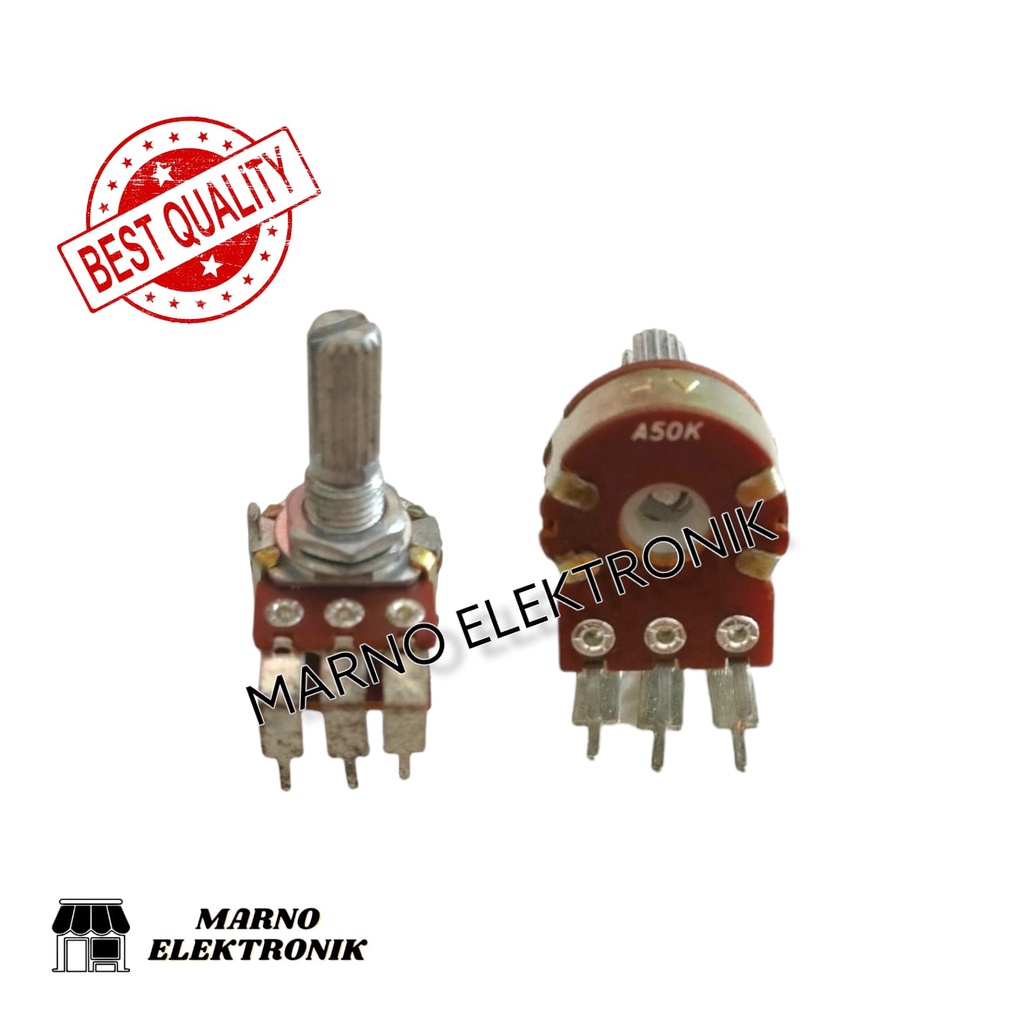 Jual POTENSIO 6 KAKI STEREO A50K POTENTIO 6 KAKI A50K ASLI ORIGINAL ...