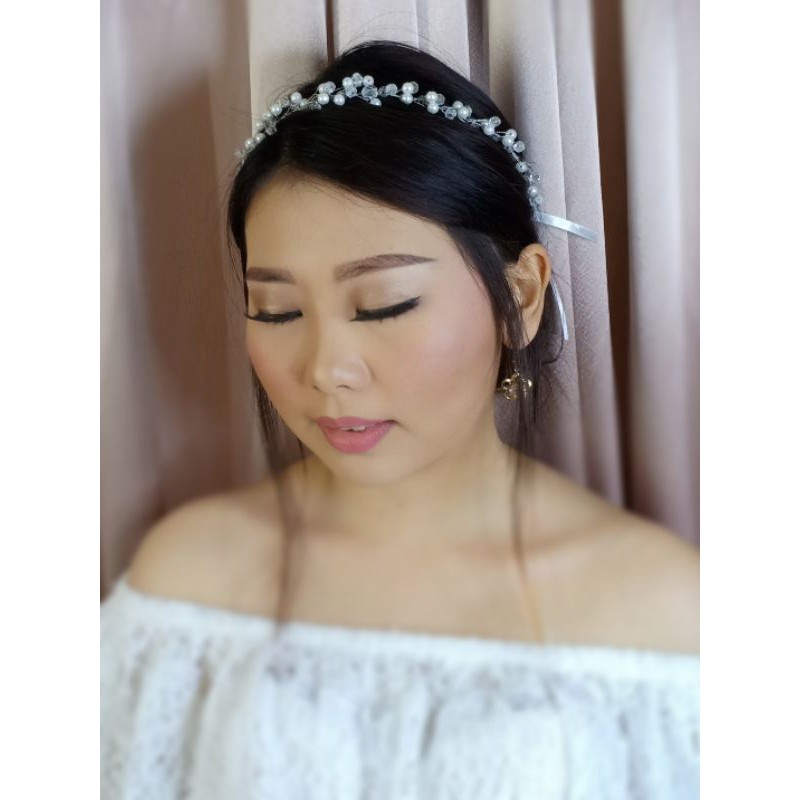 Jual mt bng headpiece hijab Crown mutiara hiasan rambut handmade ...