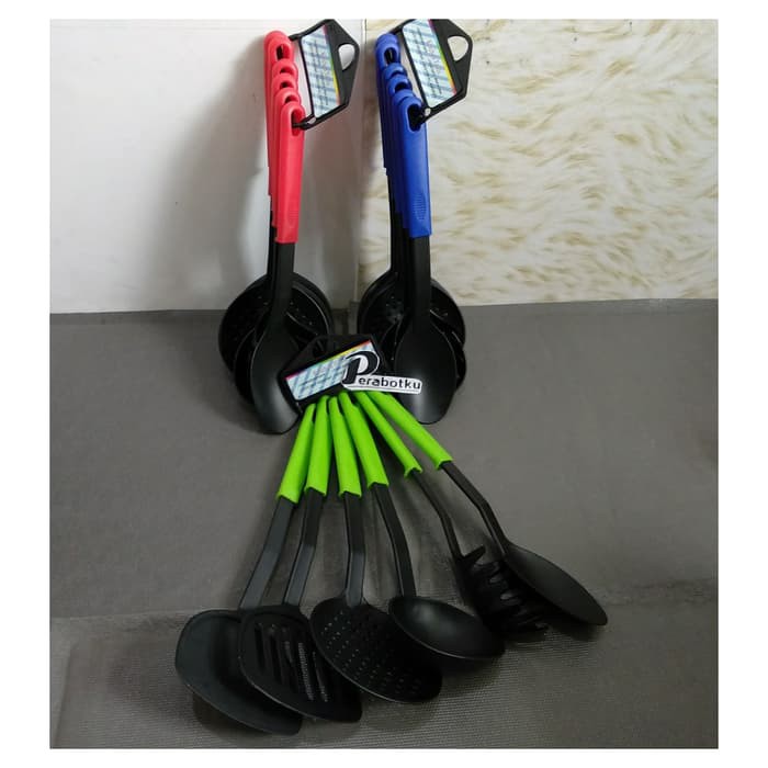 Jual Kitchen Set Teflon Warna / Alat Masak Dapur 7 Model / Spatula Set ...
