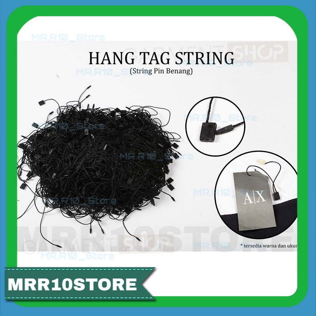 Jual Hang Tag String Hitam / Tali Hang Tag Hitam (1000pcs) | Shopee ...