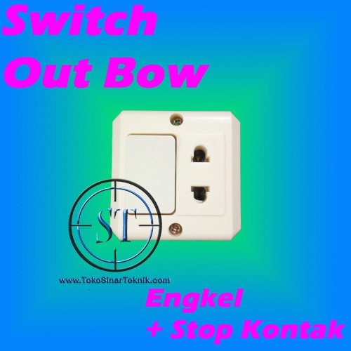 Jual OB Out Bow Engkel + Stop Kontak Colokan SAklar Rumah AC 220v ...