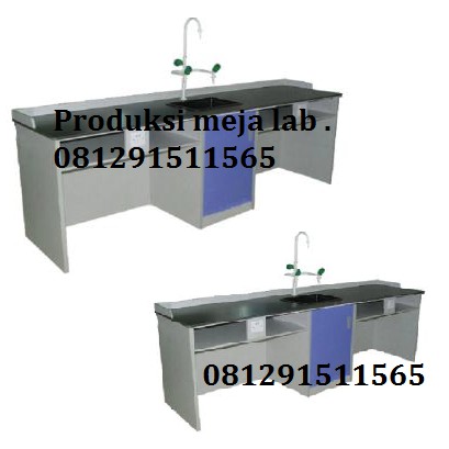 Jual Meja Lab , Meja laboratorium Meja Praktikum 4 Siswa + Saluran Air ...