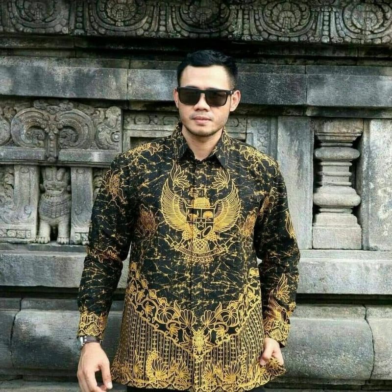 Jual nisastylish kemeja batik pria motif garuda pancasila batik modern ...