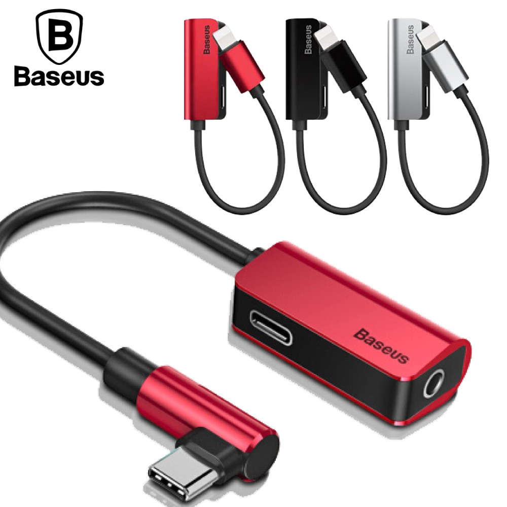 Jual Baseus L45 Audio Converter Type-C Splitter For Music & Charging ...