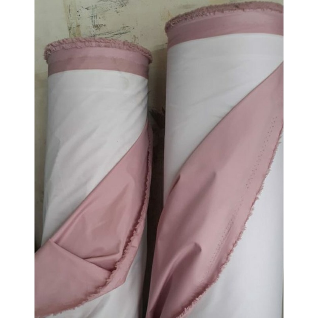 Jual taslan balon korea milky dusty pink waterproof | Shopee Indonesia