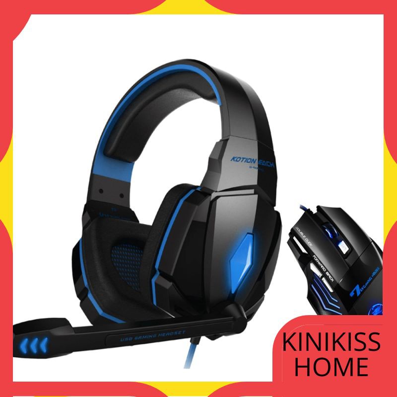 Jual Headphone Gaming Kotion Each G4000 Gaming Headphones Deep Bass PS4 Gaming Headset with ...