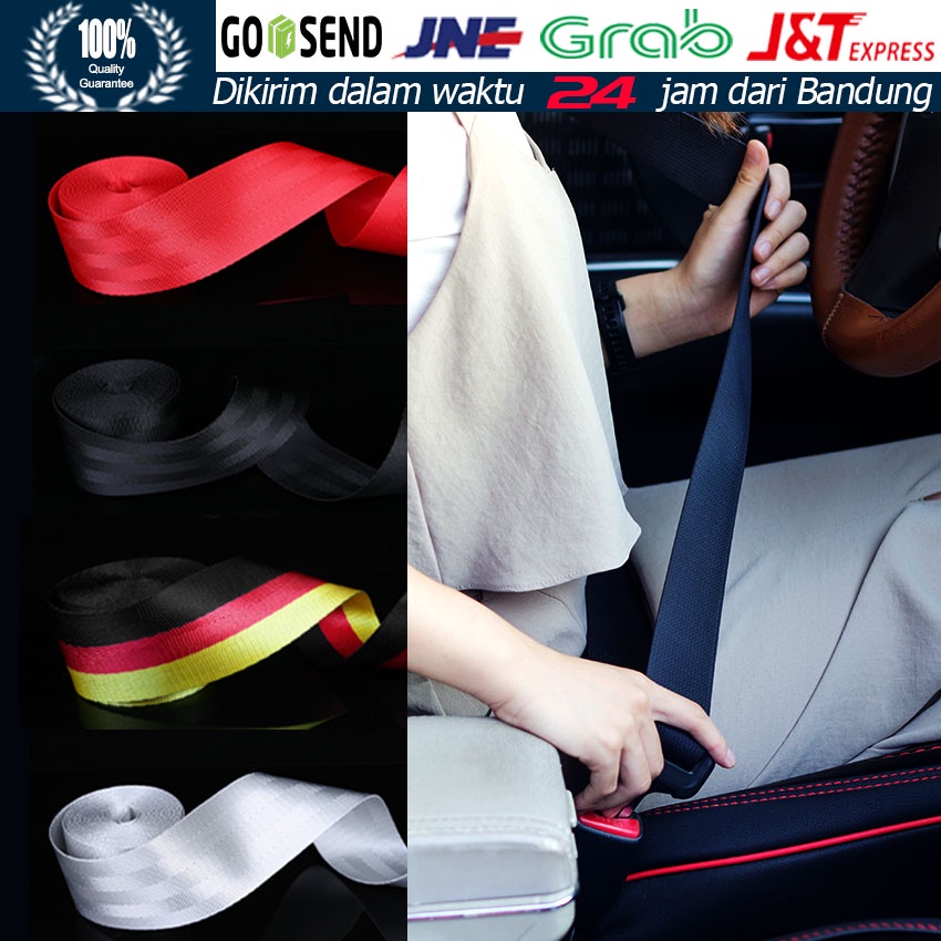 Jual 5CM Berger Tali SeatBelt Mobil Universal/Safety Seat Belt Warna Sabuk/Car Seat Belt Thicken ...