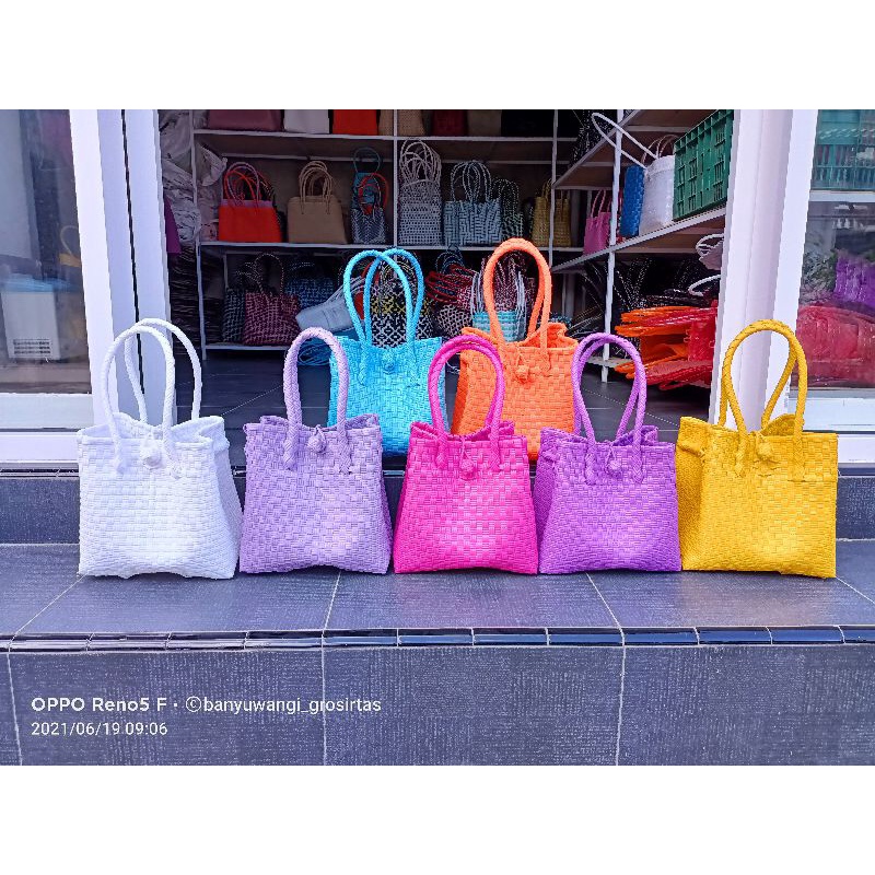 Jual tas jali premium /tas anyaman jali /tas anyaman plastik/tas jali ...
