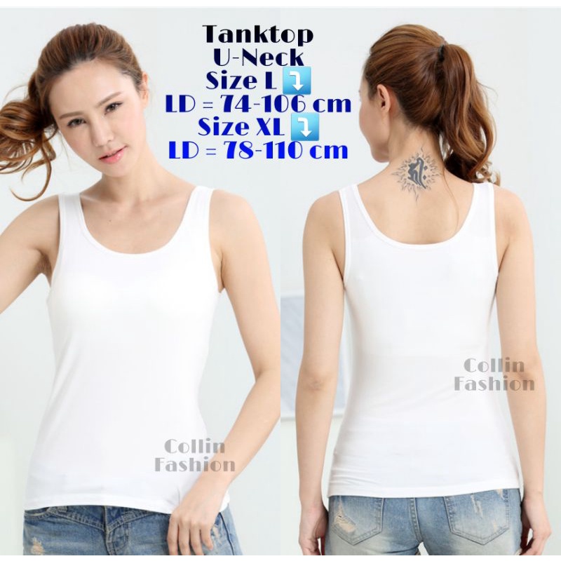Jual NEW - Singlet Wanita U-Neck / Tanktop Tali Lebar Wanita 101 ...