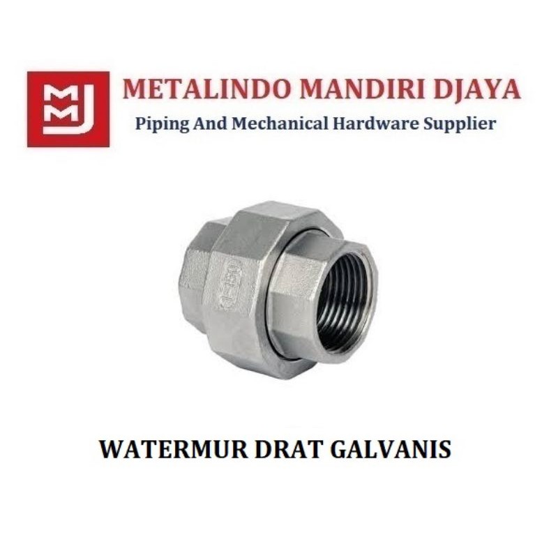 Jual Watermur / Water Mur / Union Drat Galvanis 1 1/2" Inch | Shopee Indonesia