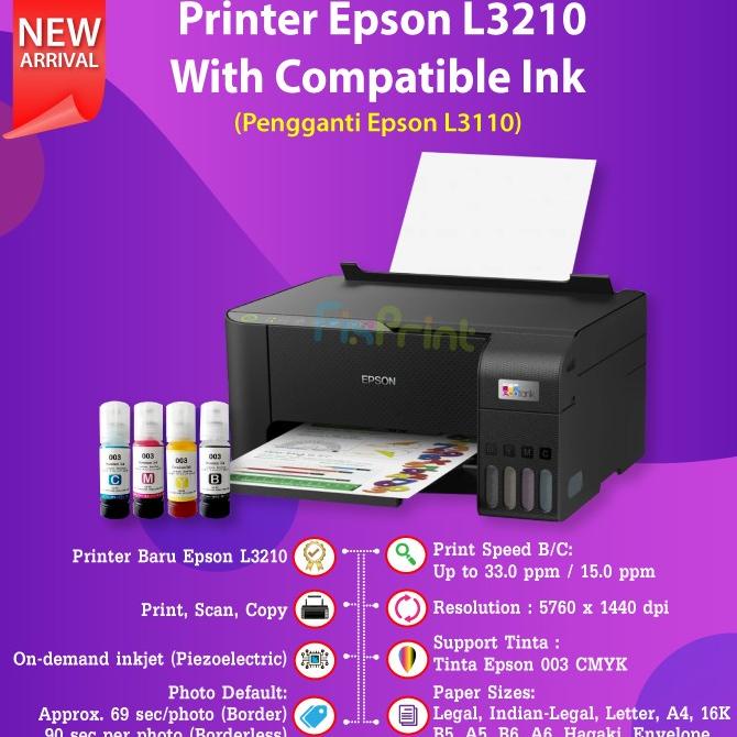 Jual ~~~~~] Printer Epson L3210 EcoTank All in One - pengganti Epson L3110 | Shopee Indonesia