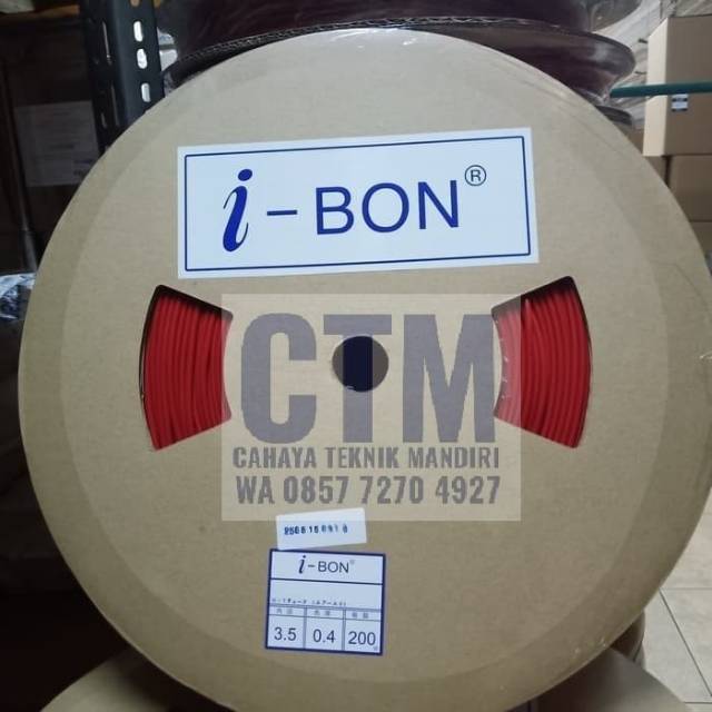 Jual Marker tube merah ukuran 3.2mm / pvc labeling kabel 3.2 mm (200mm ...