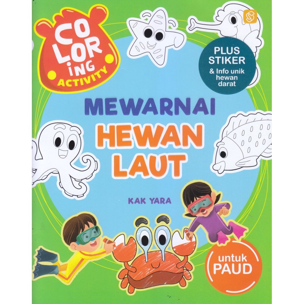 Jual Coloring Activity Mewarnai Hewan Laut - Kak Yara - Sarang Baca ...