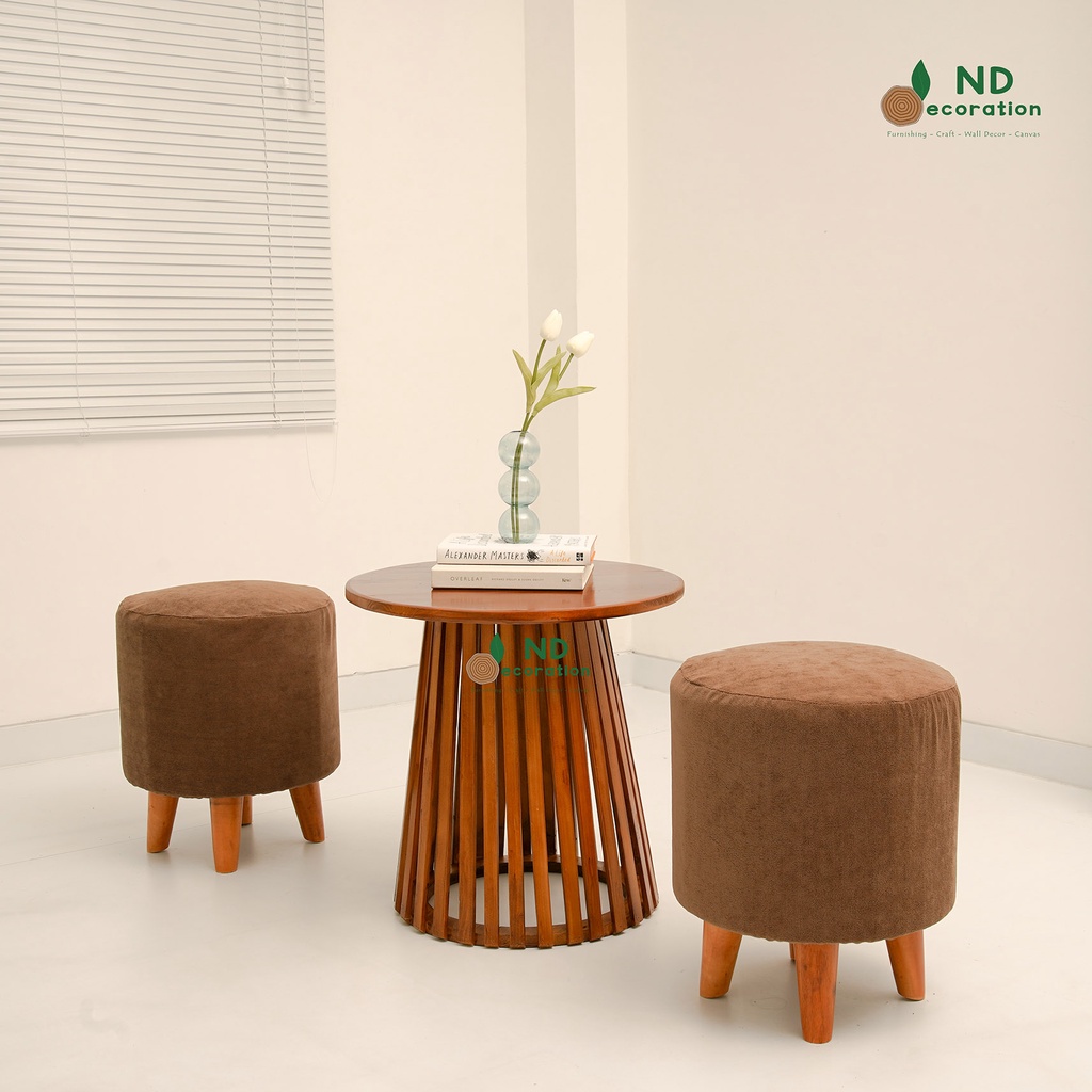 Jual Package 2 Stool & Meja Beringin Minimalis / Set Kursi Puff / Set ...
