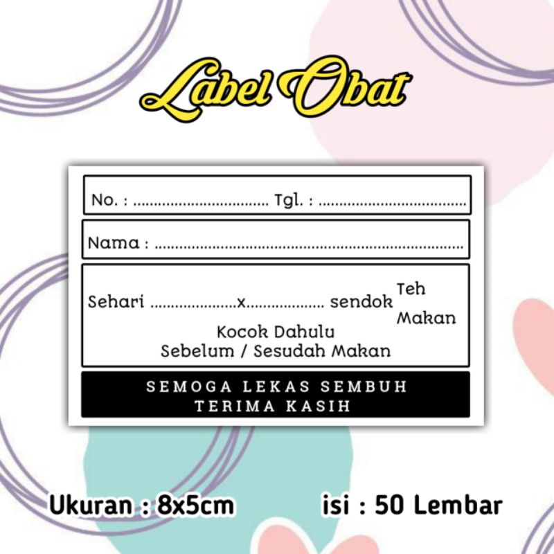 Jual LABEL OBAT/ETIKET OBAT READY STOK | Shopee Indonesia