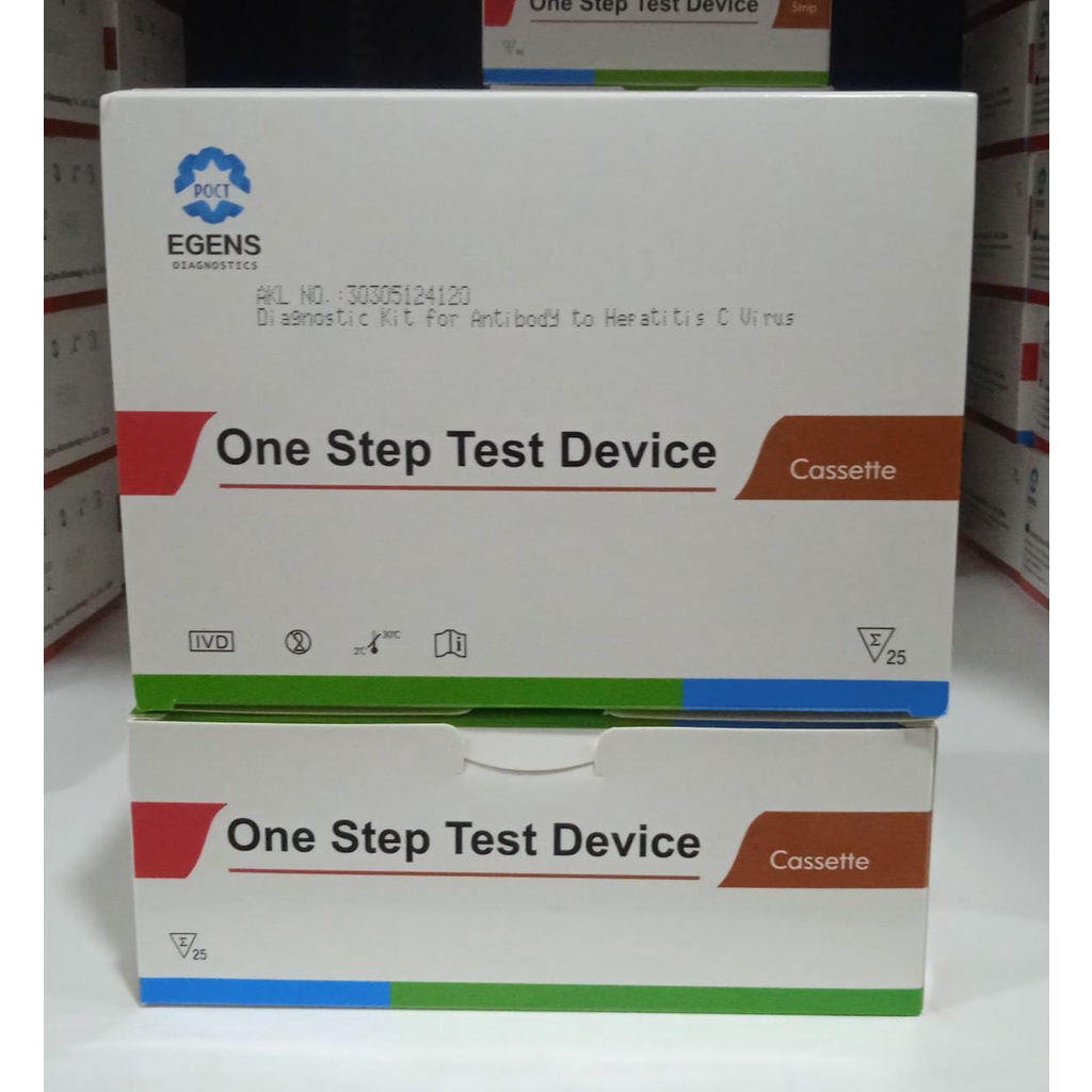 Jual Alat Test Pemeriksaan Hepatitis C Ab Antibody Cek HCV Card 25 Test ...