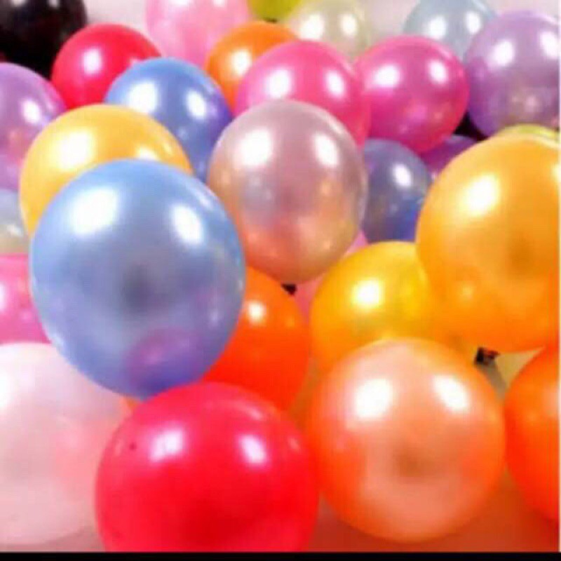 Jual balon latex metalik 12”/balon ulang tahun/balon satuan | Shopee ...