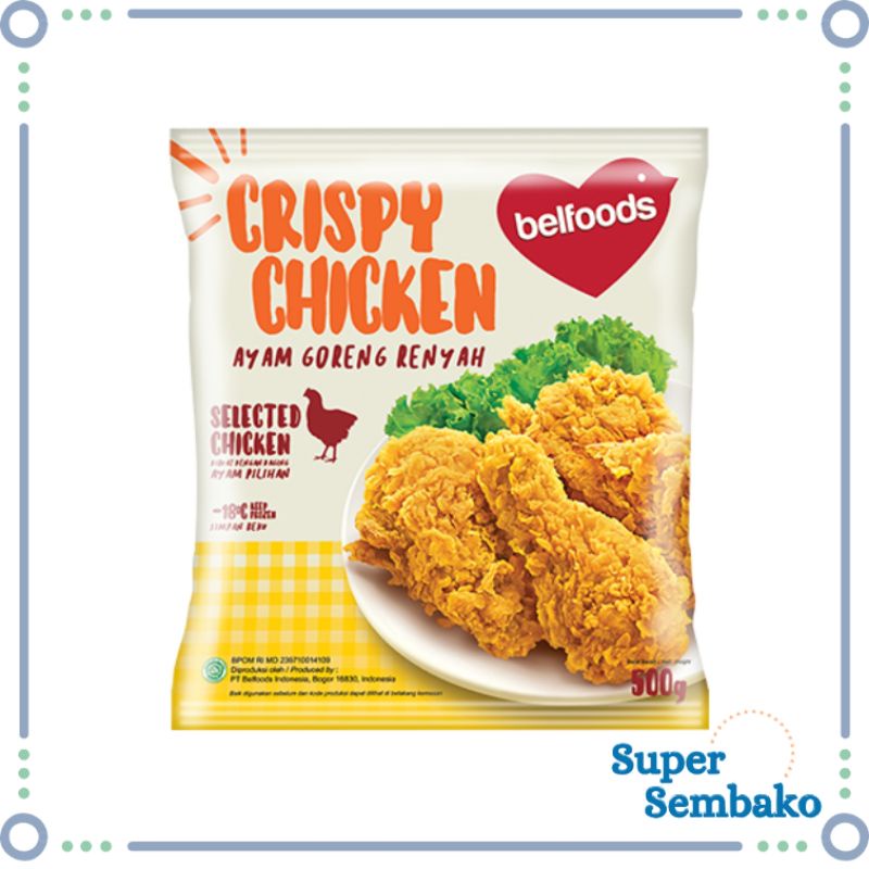 Jual FROZEN FOOD MAKANAN BEKU DAGING AYAM CRISPY CHICKEN BELFOODS 500gr ...