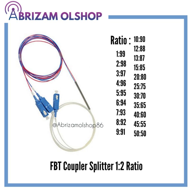Jual FBT COUPLER SPLITTER RATIO / SPLITTER 1:2 UPC RASIO | Shopee Indonesia
