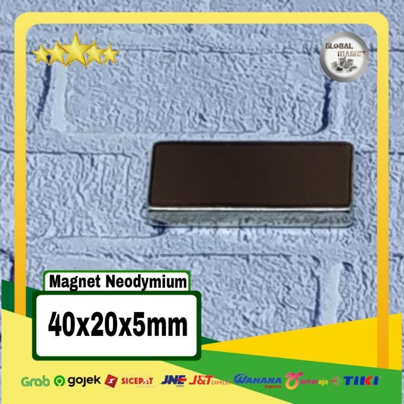 Jual Magnet Persegi / Magnet Neodymium 40x20x5mm | Shopee Indonesia