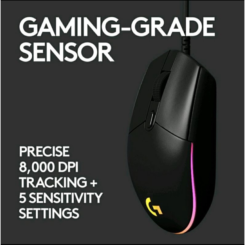 Jual Logitech G102 Mouse Gaming Wired RGB Lightsync With Macro 100% Original-white,black ...