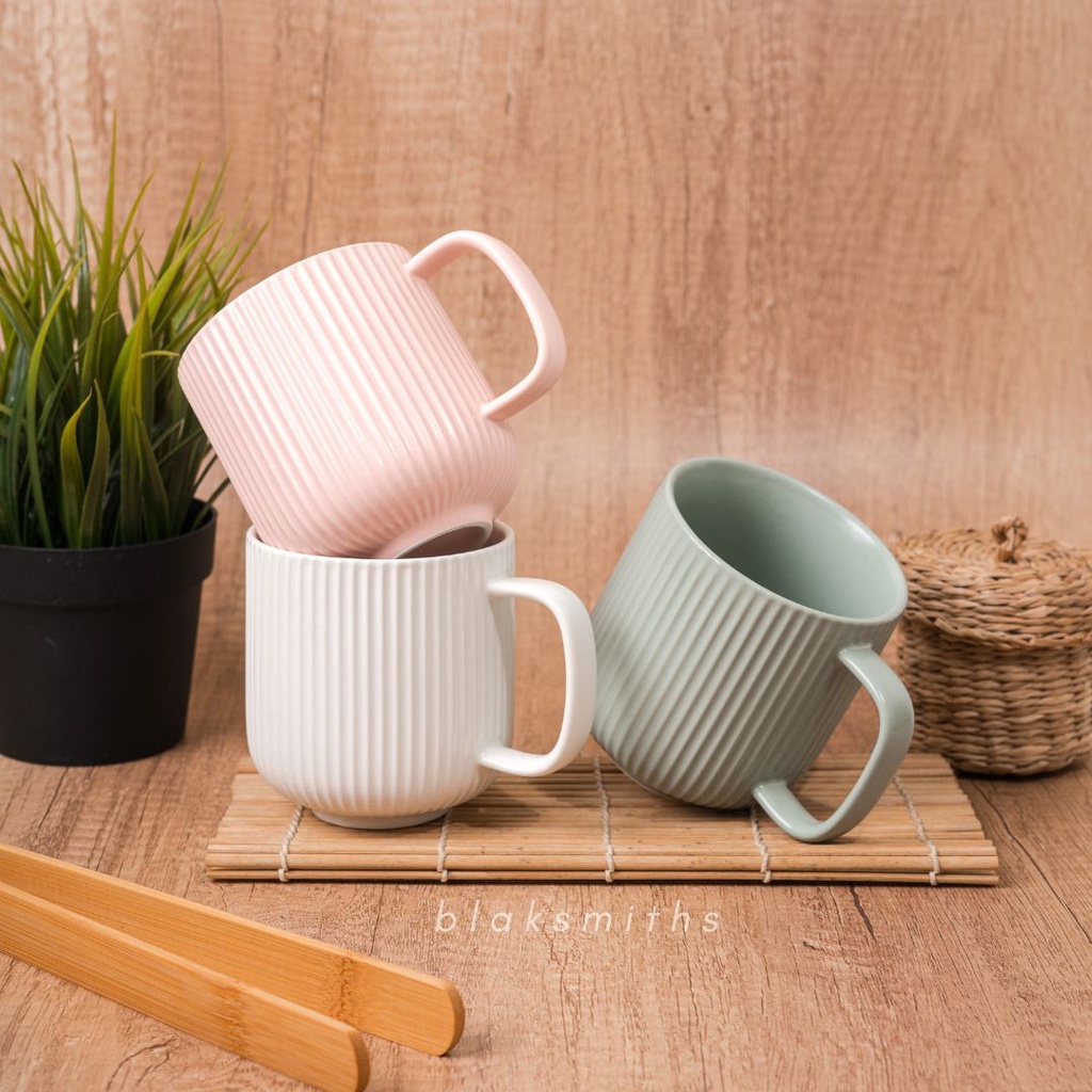 Jual Blaksmiths - Kawa Striped Mug Matte Doff / Gelas Props Foto ...