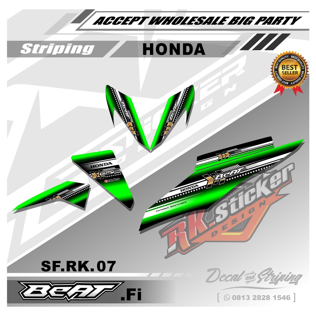 Jual Stiker Motor BEAT Fi 2012 2013 2014 Sticker Striping Variasi BEAT ...