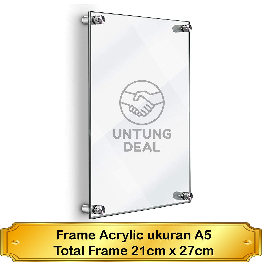 Jual Acrylic/Akrilik Frame A5/Acrylic WALL DISPLAY Ukuran A5 2mm ...