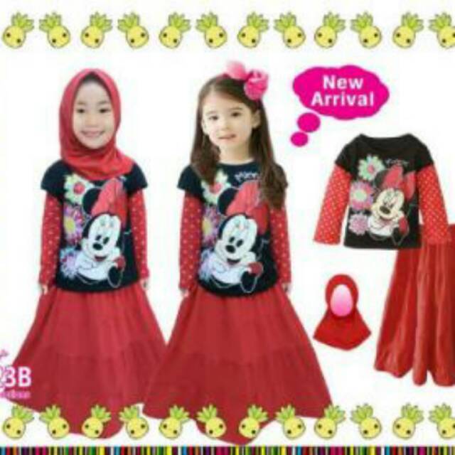 Jual Baju Muslim Minnie Mouse | Shopee Indonesia