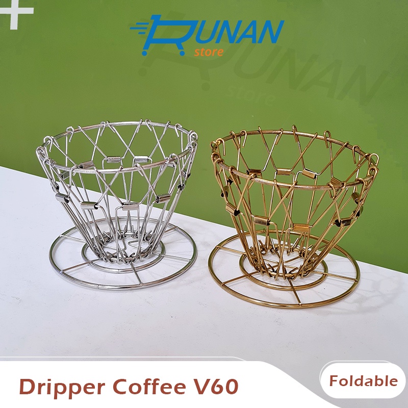 Jual Dripper Kopi V60 Coffee Dripper Collapsible Stainless Dripper ...