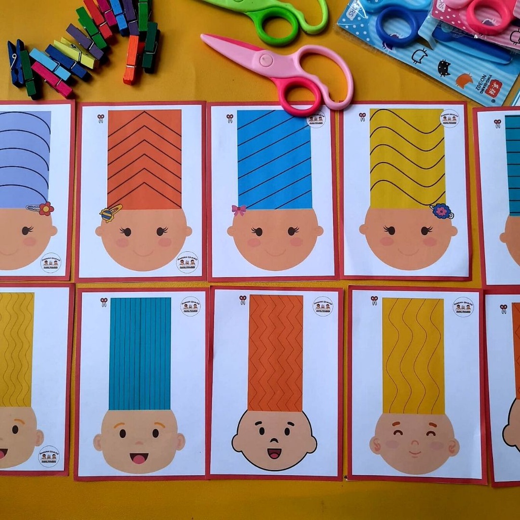 Jual Worksheet Aktivitas Menggunting Mainan Motorik Halus Anak Mainan ...