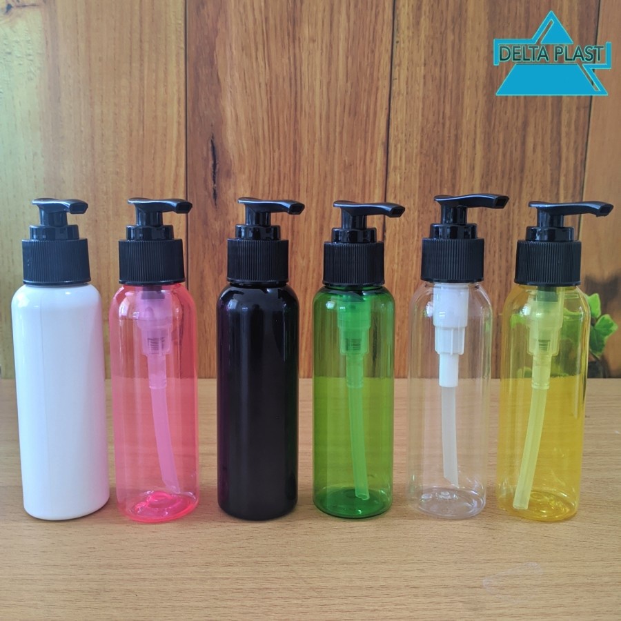 Jual Botol pump 100ml / Botol lotion pump 100ml / Tutup hitam neck 24 | Shopee Indonesia