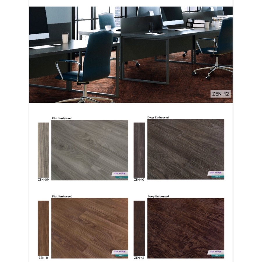 Jual LANTAI VINYL ZEN PLANK FLOOR TEBAL 2MM MOTIF KAYU | Shopee Indonesia