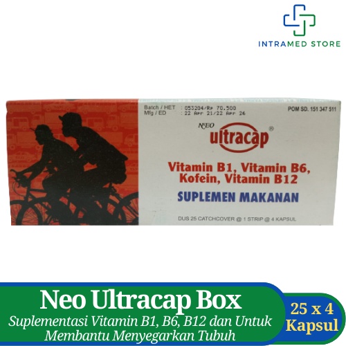 Jual Neo Ultracap Box isi 100 Kapsul - Suplementasi Vitamin B | Shopee ...
