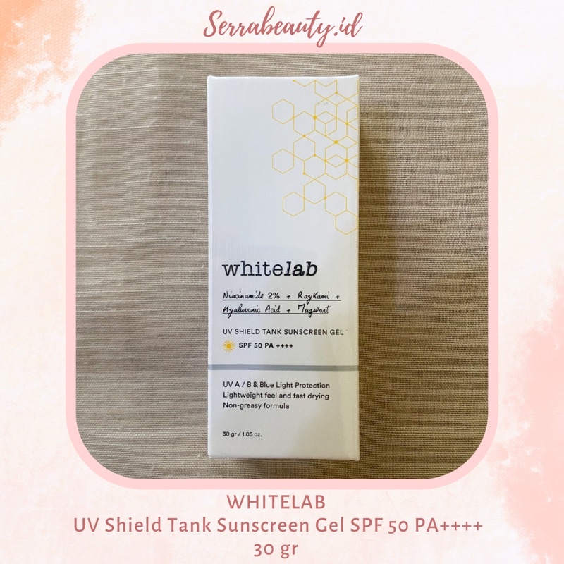 Jual Whitelab UV Shield Tank Sunscreen Gel SPF 50 PA++++ 30 gr | Shopee ...